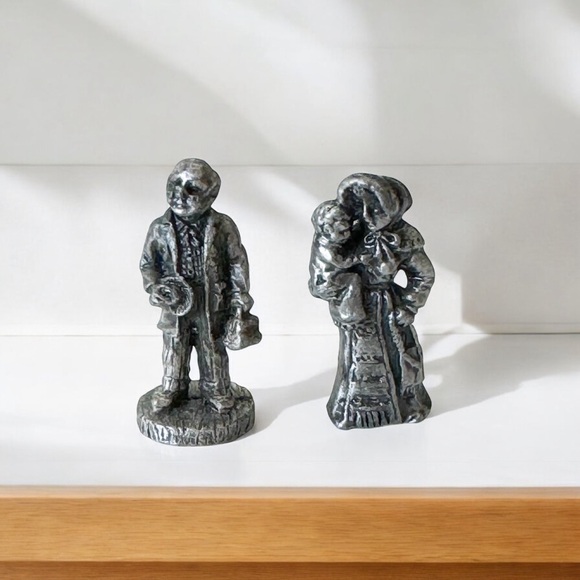 94 IRS China | Accents | Vintage Pewter Miniatures Old Couple ...